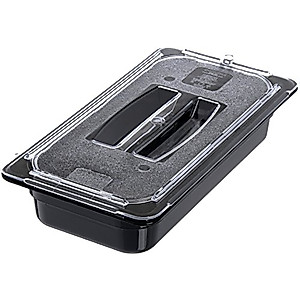 Carlisle FoodService Products 10270U07 StorPlus Third Size Polycarbonate Universal Handled Food Pan Lid, Clear