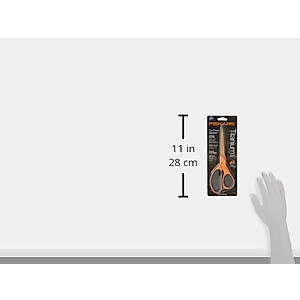 Fiskars 01-004244J Premier Softgrip Titanium Straight Adult Scissors, 8 Inch, Orange