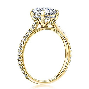 Kobelli 2.1ct Oval Forever One Moissanite Drop Halo Ring - white-gold / 6.0