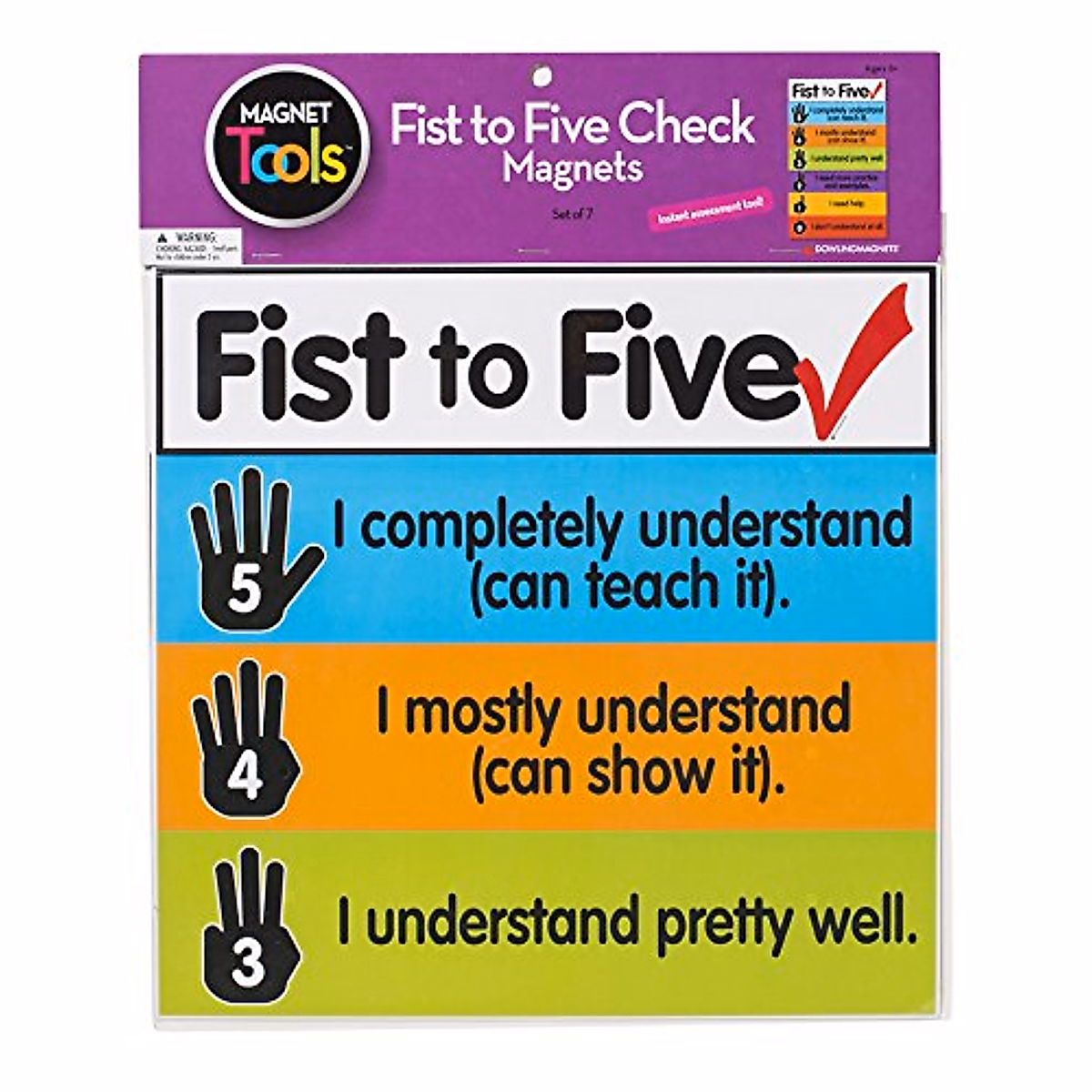 Dowling Magnets Fist to Five Check Magnets Chart