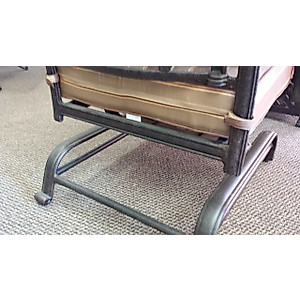 Elizabeth Outdoor Patio 4 Club Rocker Chairs Spring Base Cast Aluminum Dark Bronze (Walnut)