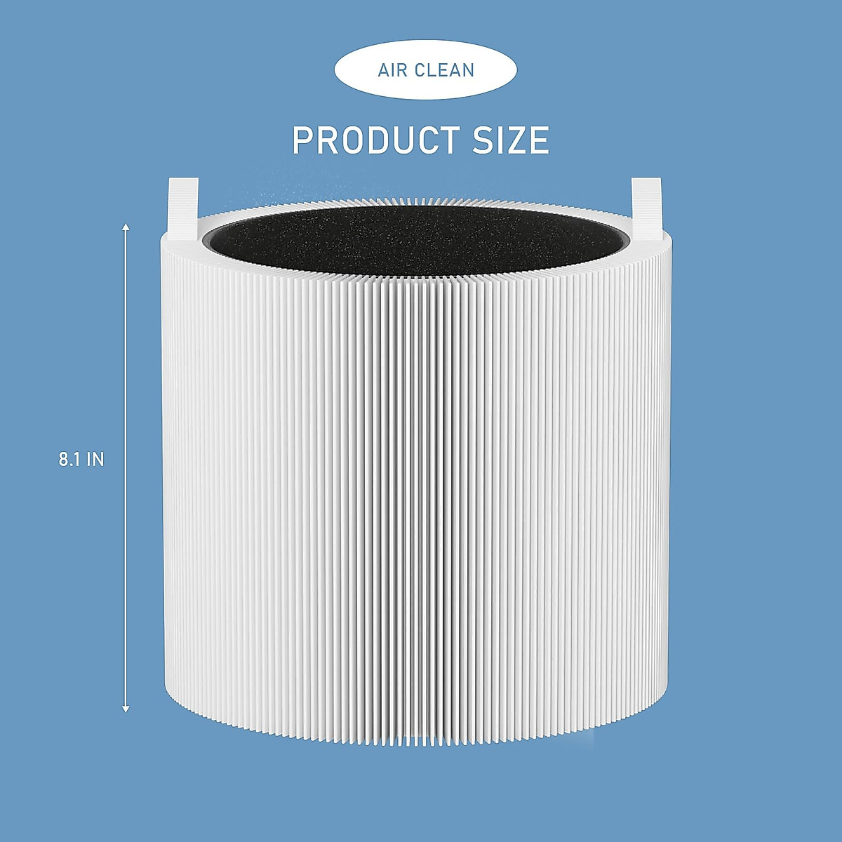 511 True HEPA Filter Replacement Compatible with Blueair Blue Pure 511 Air Cleaner Purifier, 2-in-1 HEPA Filter with Activated Carbon Filter, 2 Pack