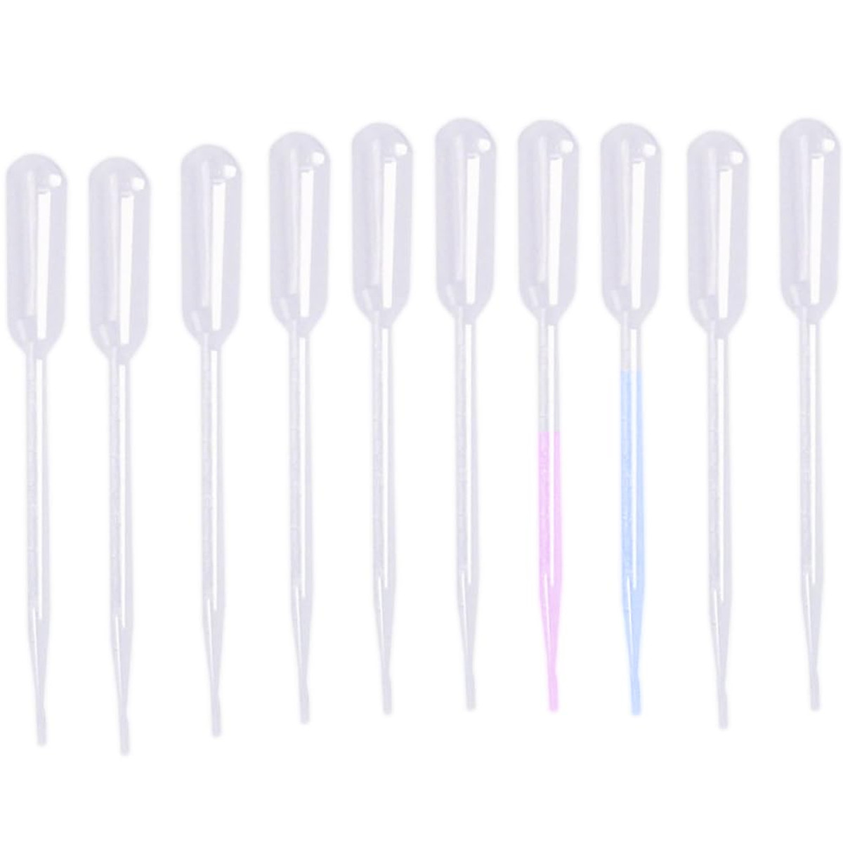 RUIAN 0.5ML Clear Disposable Plastic Eye Dropper Set Transfer Graduated Pipettes (100 PCS)