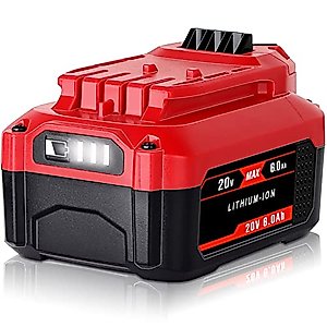 Upgraded DSANKE CMCB204 6000mAh 20V Lithium-ion Battery Replacement for Craftsman V20 Lithium Ion Battery CMCB204 CMCB204-2 CMCB202 CMCB202-2 CMCB201 Craftsman V20 Battery