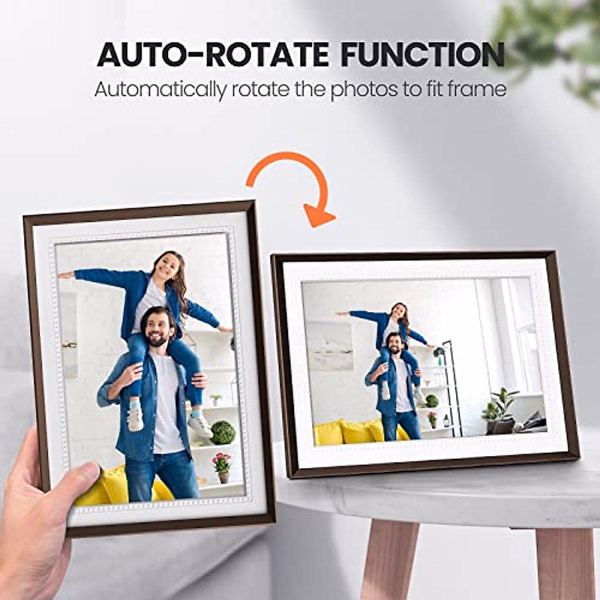 10.1 Inch Digital Picture Frame, WiFi Digital Photo Frame with 32GB Storage and SD Card Slot, Free Storage, IPS HD Touch Screen - Gift for Friends and Family