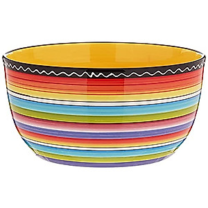 Certified International Tequila Sunrise Deep Bowl, 10.75 by 5.5-Inch,Green