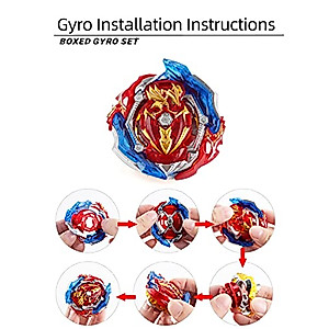 3-Piece Bey Battling Burst Tops B-201 Zest Achilles B-150 Union Achilles B-163 Brave Valkyrie Bayblade pro Series Set Combat Battling Game for Kids Children Birthday Party Idea