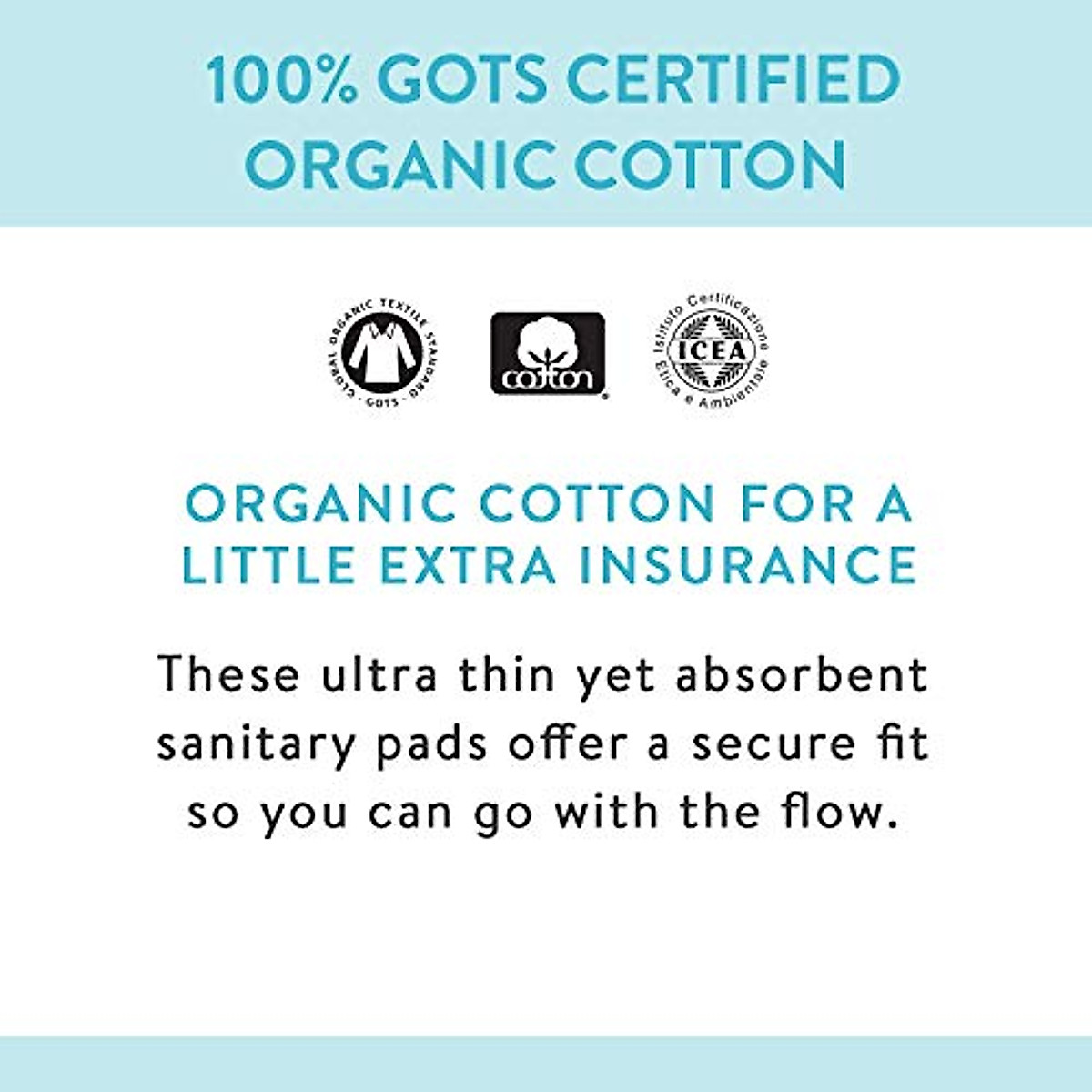 The Honest Company Organic Cotton Pads | Super | Hypoallergenic Pads with Wings | Ultra-Soft and Ultra-Thin | PH Compatible | Breathable | Plant-Based with Organic Cotton | 10 Count