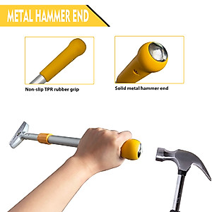 XW Razor Blade Scraper with Adjustable Handle, 23" Long Handle Heavy Duty Floor Scraper, Extra 10 PCS Blades Included