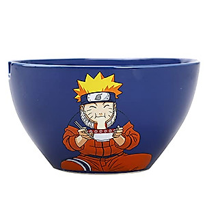 Bioworld Naruto Uzumaki Eating Noodles 20 oz Ramen Bowl With Chopsticks
