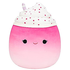 Squishmallows Original 14-Inch Cinnamon Gradient Strawberry Milkshake - Large Ultrasoft Official Jazwares Plush