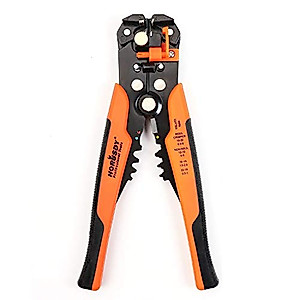 HORUSDY Wire Stripping Tool, Self-adjusting 8" Automatic Wire Stripper/Cutting Pliers Tool for Wire Stripping, Cutting, Crimping 10-24 AWG (0.2~6.0mm²)