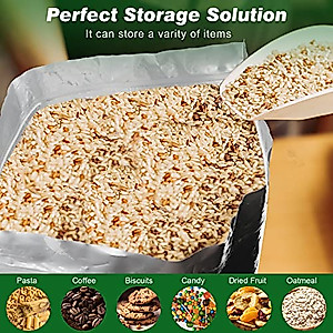 Mylar Bags,15 Pack 5 GALLON Mylar Bags, Heat Sealable Bags Zipper Resealable Pouches Storage Bags for Food, Coffee Beans, Tea, Grains