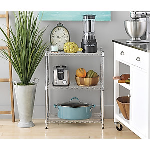 Whitmor Supreme Small 3 Tier Shelving Adjustable Chrome