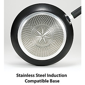 T-fal Experience Nonstick Fry Pan with Lid 10 Inch Induction Cookware, Pots and Pans, Dishwasher Safe Black