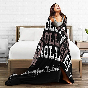Jellys Music Rolls Blanket Flannel Fleece Blanket Ultra Soft Lightweight Throw Blanket for Bed Couch Living Room 60"x50"