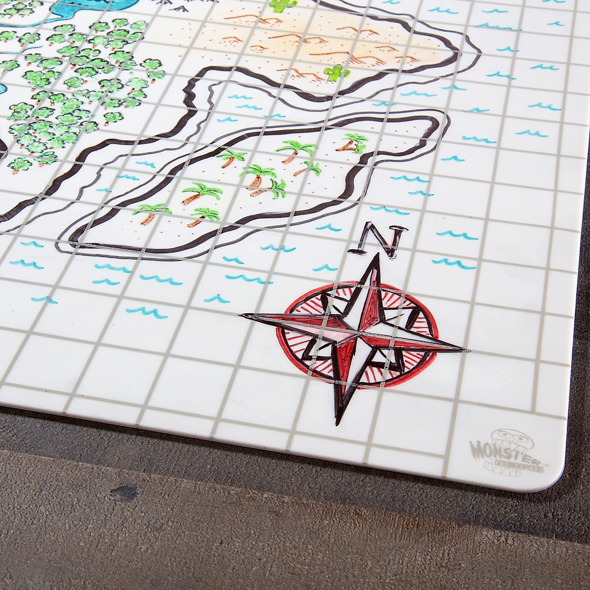 Double-Sided Role Playing RPG Game Mat- Reversible Silicone Battle Matte Grid w Hexes and Squares- XL 20"x20"-Foldable, Rollable, Wet Eraseable - Made for D&D Dungeons Dragons, Pathfinder and More