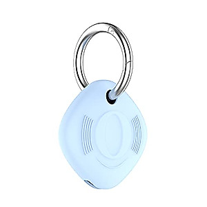 TenCloud 3-Pack Cases Compatible with Samsung Galaxy SmartTag Tracker Finder Portable Silicone Durable Key Ring Case for Galaxy SmartTag (Blue+Teal+Gray)