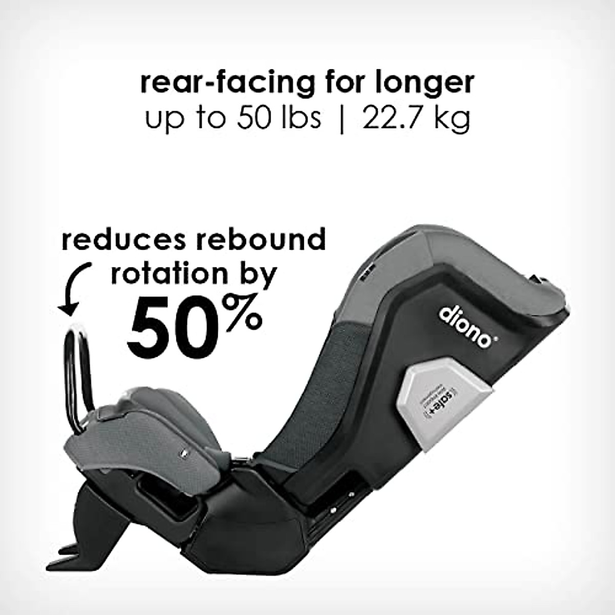 Diono Radian 3QXT 4-in-1 Rear and Forward Facing Convertible Car Seat, Safe Plus Engineering, 4 Stage Infant Protection, 10 Years 1 Car Seat, Slim Fit 3 Across, Gray Slate