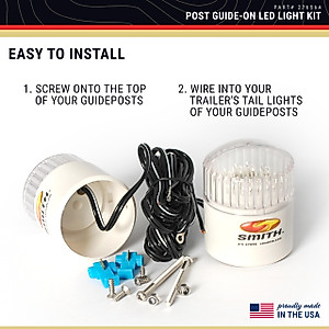 CE Smith - 27656A Post Guide-On LED Light Kit (PKGD) - Durable, LED Lights for Boat Trailers
