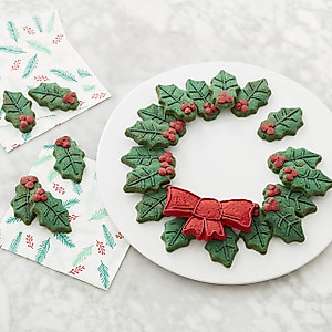 Wilton Holly Wreath Shaped Non-Stick Cookie Pan, 12-Cavity