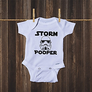 Ink Trendz STORM POOPER TROOPER Themed Baby Onesie® Bodysuit Romper (3-6 Months)