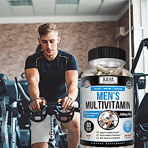 Kaya Naturals Multivitamin for Men - Men's Prostate Multivitamin - Multi Mineral Daily Supplement - Pills for Men - Supports Healthy Prostate - Vitaminas para Hombres - 60 Veggie Capsules