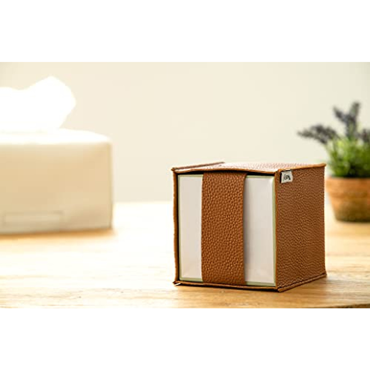 VETY[EmphaSeams] Bottom Touch Fastener-Tissue Box Cover, PU Leather 9.5"x5"x5" Rectangle-Bathroom Organizer,Accessories, Bathroom Vanity, Countertop, Night Stand, Office Desk, Modern Stylish - Mint