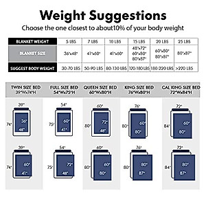 HAOWANER Reversible Weighted Blanket Cool Cotton Top+Soft Minky Bottom, 15lbs Plush Blankets for Twin/Full Size(48"x72") Bed, Premium Fleece Weight Comforter with Fluffy Heavy Throw for Adult, Blue