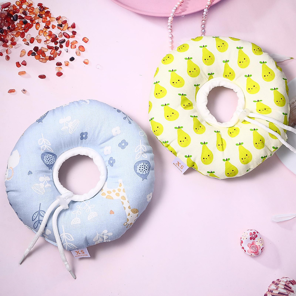 Avaner 2 Pcs Rabbit Recovery Collars, Small Pet After Surgery Protective Cone Collars for Rabbit, Guinea Pig, Kitten