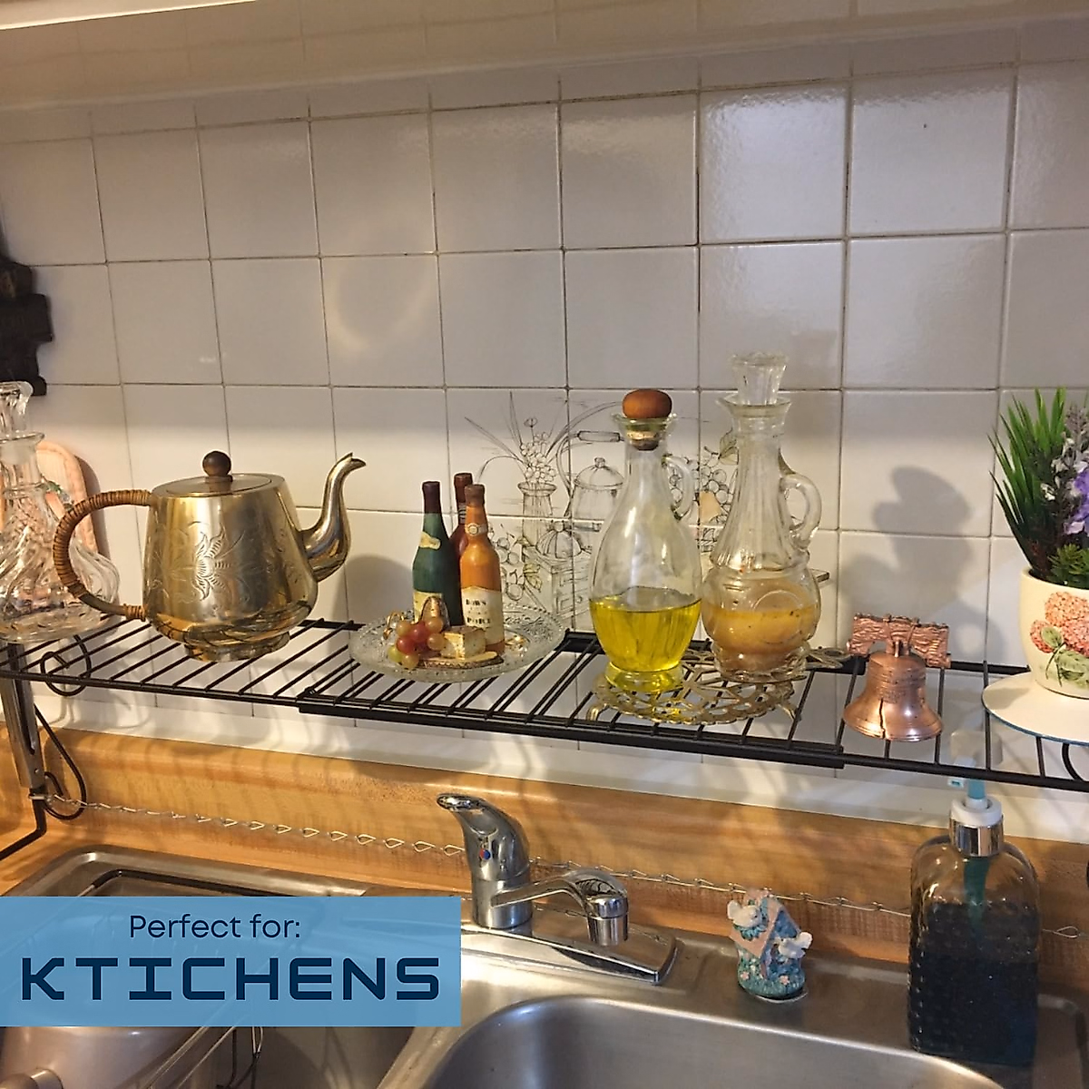 WalterDrake Expandable Over the Sink Shelf