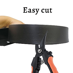 No Dig Landscape Edging - Flower Bed Lawn Garden Border Rubber Edging for Wild Flower Garden Yard (30Feet-Black)