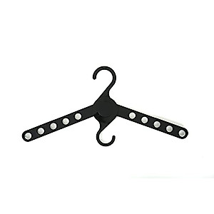 Closet Organizer Foldable Hangers - Bigtime Closet Space Saver - Holds 20lbs Durable & Portable - Use at Home, Dorm, and Office (Black 20 Pack)