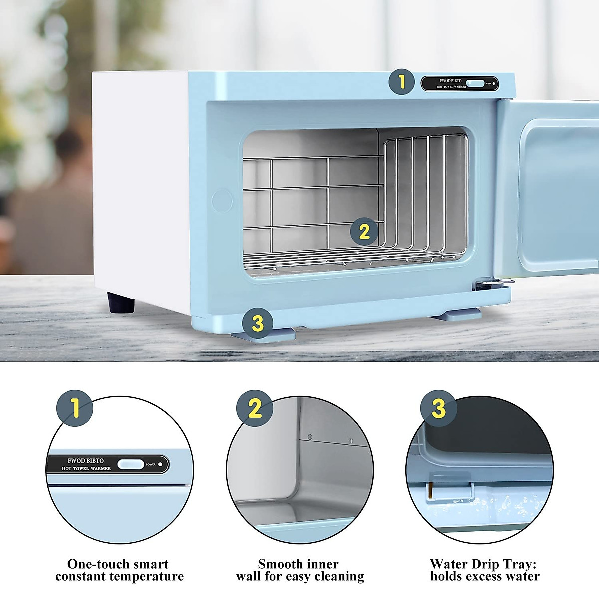 FWOD BIBTO Professional Towel Warmer, Hot Towel Warmer 8L for Salon and SPA use, Towel Warmer for Facial Towels…