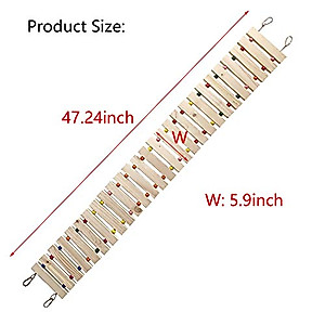 Vehomy Chicken Coop Toy Chicken Toys for Hens Natural Wood Chicken Ladder Chicken Swing Chicken Perch for Birds Poultry Rooster Chicks L