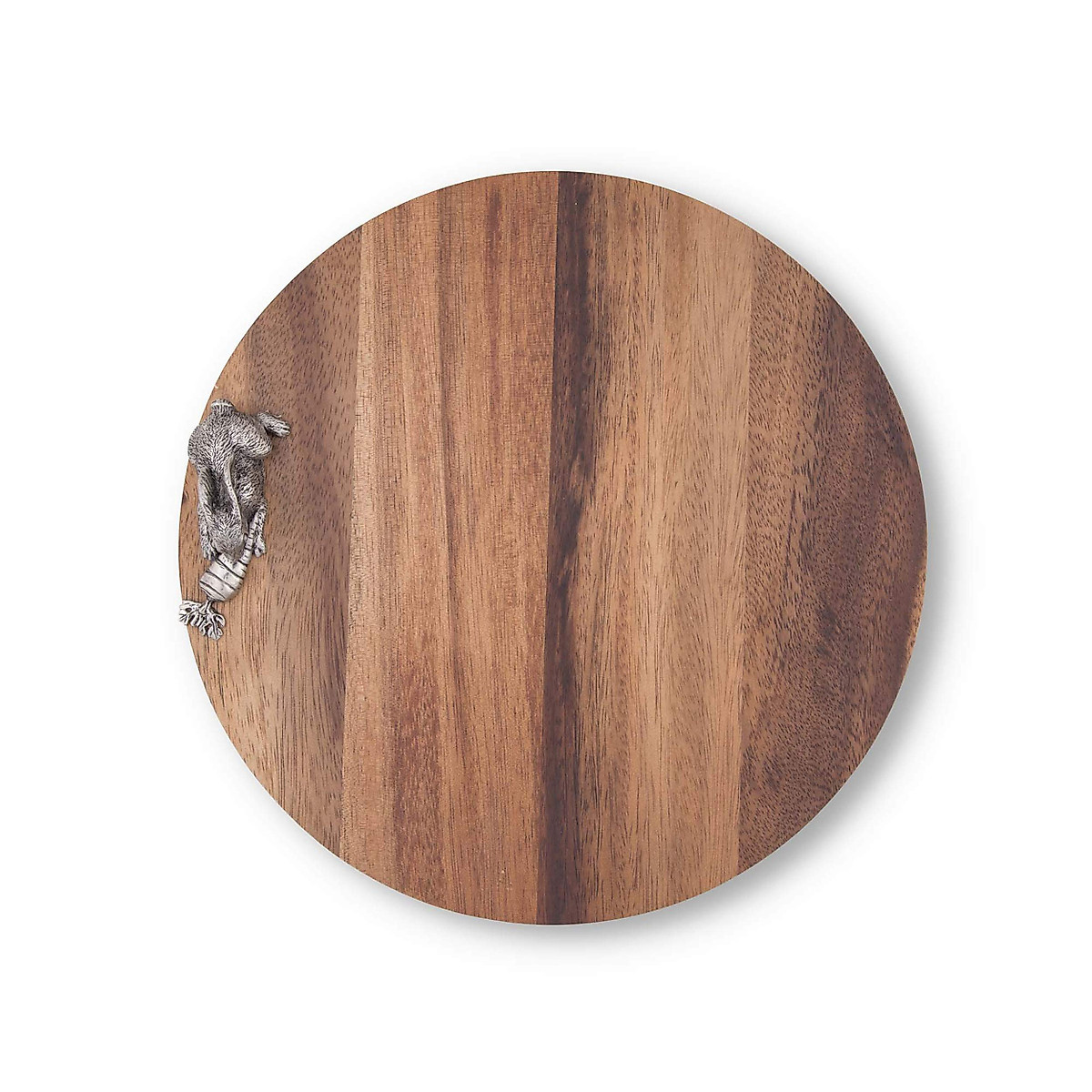 Vagabond House Rabbit Wood Cheese/Bar Board Round Acacia Hardwood Cheese/Serving Board 10 inch Diameter .75 inch Tall