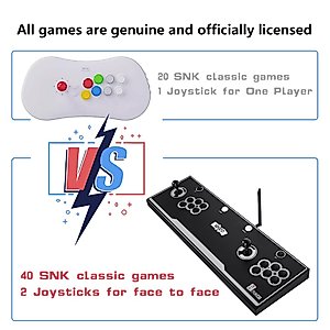 UNICO Game Arcade Game Console, 44 Pre-Loaded Genuine SNK Games, Two Joysticks for Two Player, HDMI Output to TV/Monitor