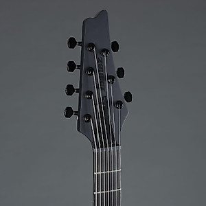 Ibanez ICTB721 Iceman Iron Label 7-String Electric Guitar, Black Flat w/Bag