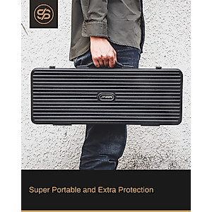 SLOWPLAY Poker Chip Case for Texas Holdem, 300 pcs of 39/40mm Poker Chips | High-end Carrying case Providing Full Protection, German Polycarbonate Shell, Super Portable & Sturdy