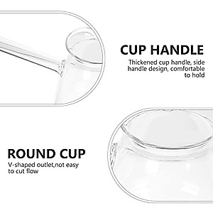 Glass Turkish Coffee Pot with Handle, Milk and Butter Warmer, Stovetop Tea Maker Coffee Maker, Heat- resistance Hot Chocolate Melting Pot, 450ML