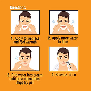 Van Der Hagen Self-Heating Shave Cream - Burst of Warmth Opens Pores and Softens Stubble, 6 oz