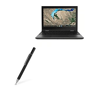 BoxWave Stylus Pen Compatible with Lenovo 300e Chromebook 2nd Gen (11.6 in) - FineTouch Capacitive Stylus, Super Precise Stylus Pen for Lenovo 300e Chromebook 2nd Gen (11.6 in) - Jet Black