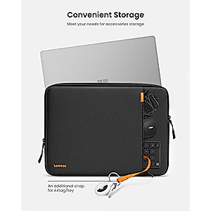 tomtoc 360° Protective Laptop Sleeve for 15 inch Surface Book 3/2, 16-inch MacBook Pro, 15 ASUS Zenbook VivoBook, Lenovo IdeaPad 500 Series, ThinkPad X1 Extreme Gen 3 15, Water-Resistant Accessory Bag