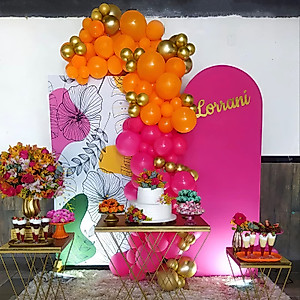 CACOLULU Hot Pink Balloons Garland - 120Pcs 18+12+10+5 Inch Pink balloons Different Sizes as Hawaiian Party Decorations, Pink Balloons Arch Kit as Flamingo Party Decorations, Balloons Pink Party Décor