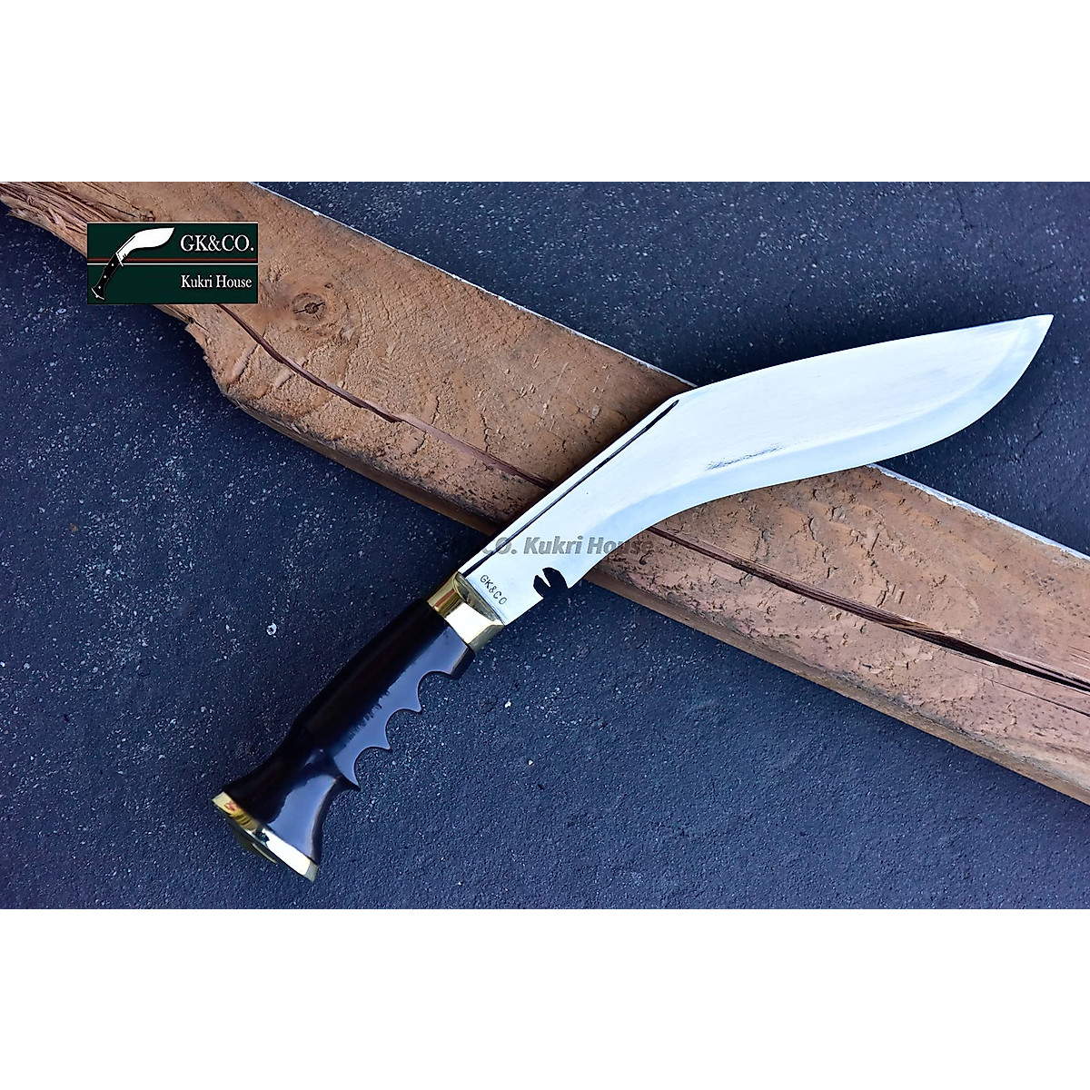 GK&CO. Kukri House Genuine Kukri Knife - 11 Inch Blade World War II Gripper Horn Handle Kukri/Khukuri - Handmade in Nepal
