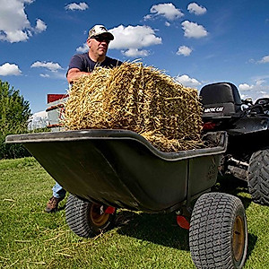 Polar Trailer 8232 HD 1200 Heavy Duty Utility and Hauling Cart, 84 x 45 x 31-Inch 1200 Lbs Load Capacity Rugged Wide-Track Tires Quick Release Tipper Latch Tilt & Pivot Frame, Black