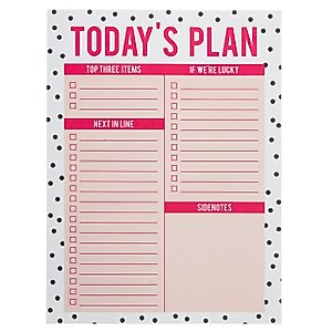 Graphique"Today's Plan" Large Notepad, “Today’s Plan” Notepad with 150 Tear-Off Sheets, Perfect Organizing Busy Days, 6" x 8"