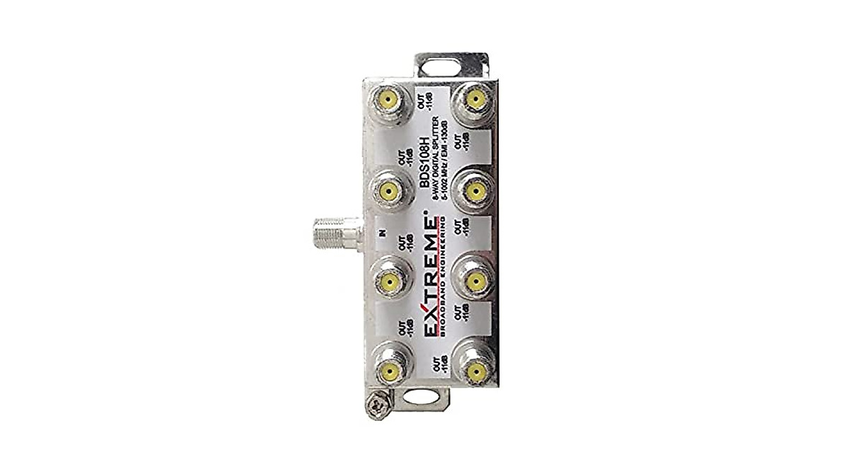 Extreme 8-Way Balanced HD Digital Coax Cable Splitter 1GHz | High ...
