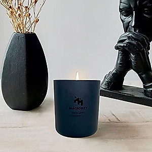 Scented Candles, Cool Candles, Black Candles, with Crystal Skull (Black Obsidian 1.5 inch), Skull Decor, Gothic Home Decor, Candles for Men, Halloween Candles, Gothic Décor, Skull Decorations