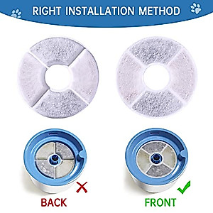 RBAYSALE Cat Water Fountain Filters 10 Pack Cat Fountain Filter Replacement, 3 Triple Filtration System, Activated Carbon Filters for 81oz/2.4L Automatic Cat Fountain